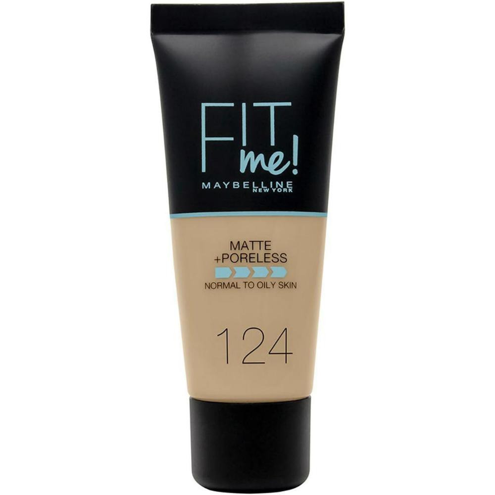 Maybelline 124 Soft Sand Fit Me Foundation, Medium Coverage, Blendable – Glory Cosmetics