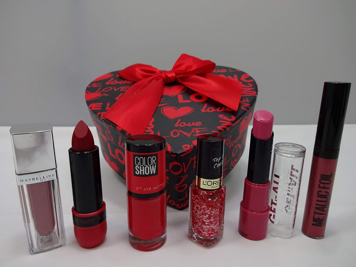 Mix Brands 6pc Make Up Bundle For Her Love Heart Gift Box Set – Glory ...