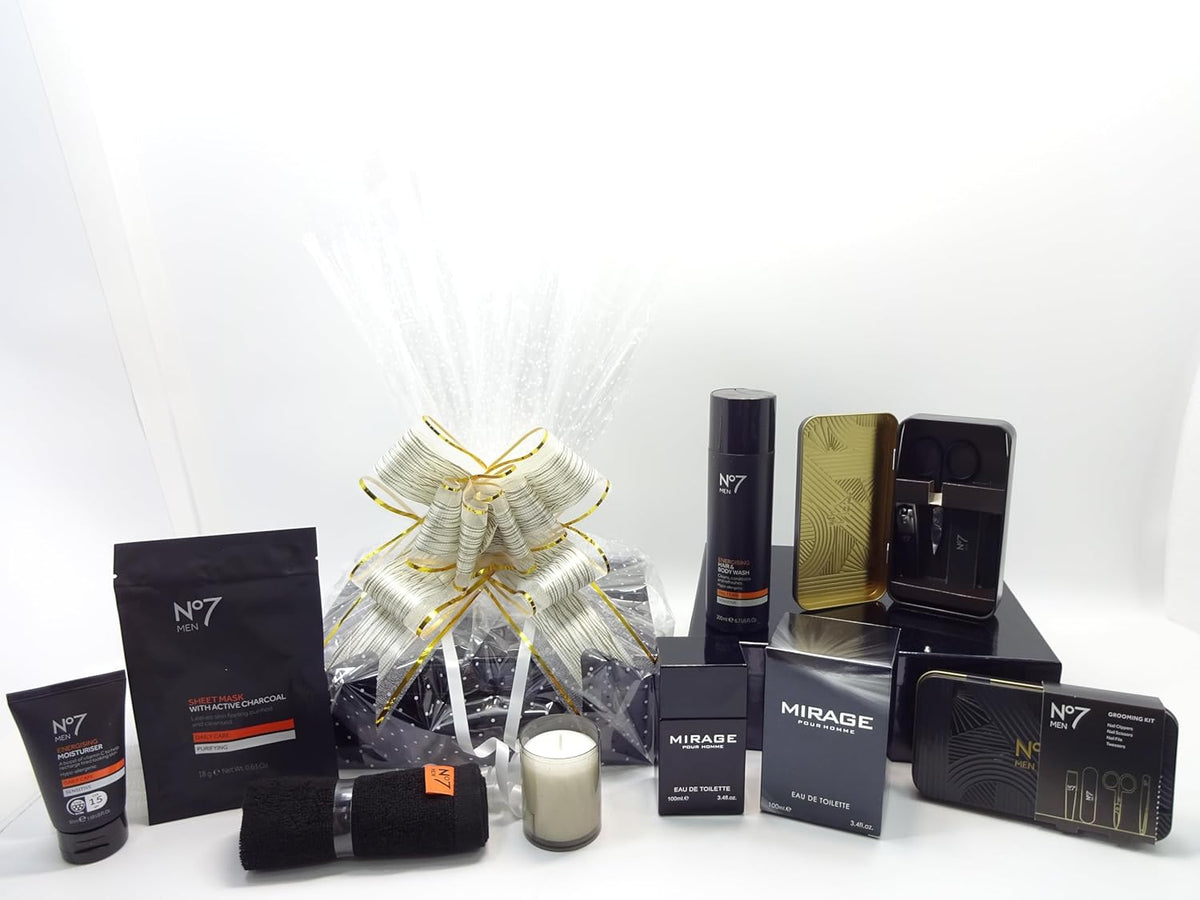 No7 Men's Gift Hamper For Him, No7 Men's Skincare, No7 Grooming Set, 1 ...