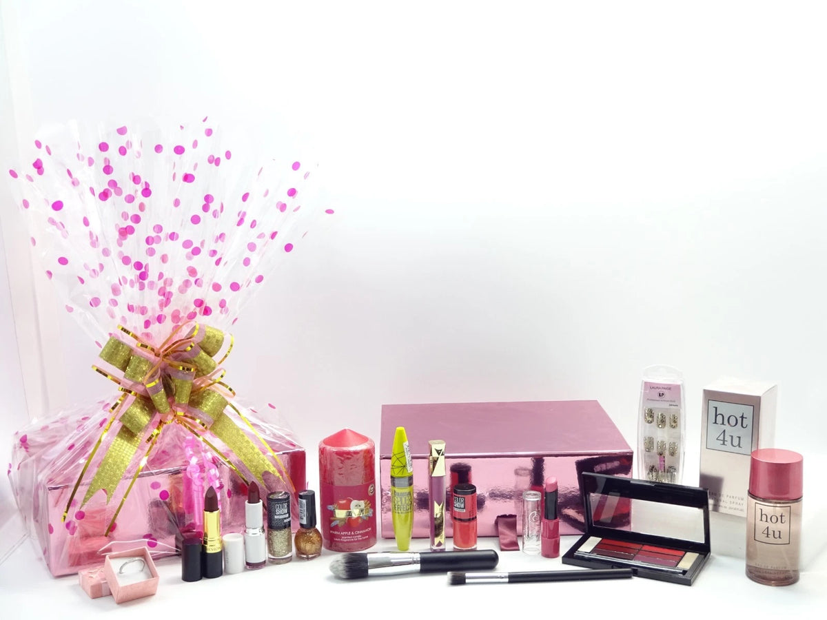 Branded Beauty Box Gift Hamper – 15pc Makeup Set with Perfume & Crysta ...