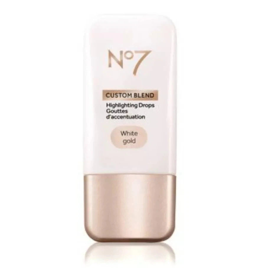 No7 CUSTOM BLEND Highlighting Drops White Gold 15ml – Glory Cosmetics