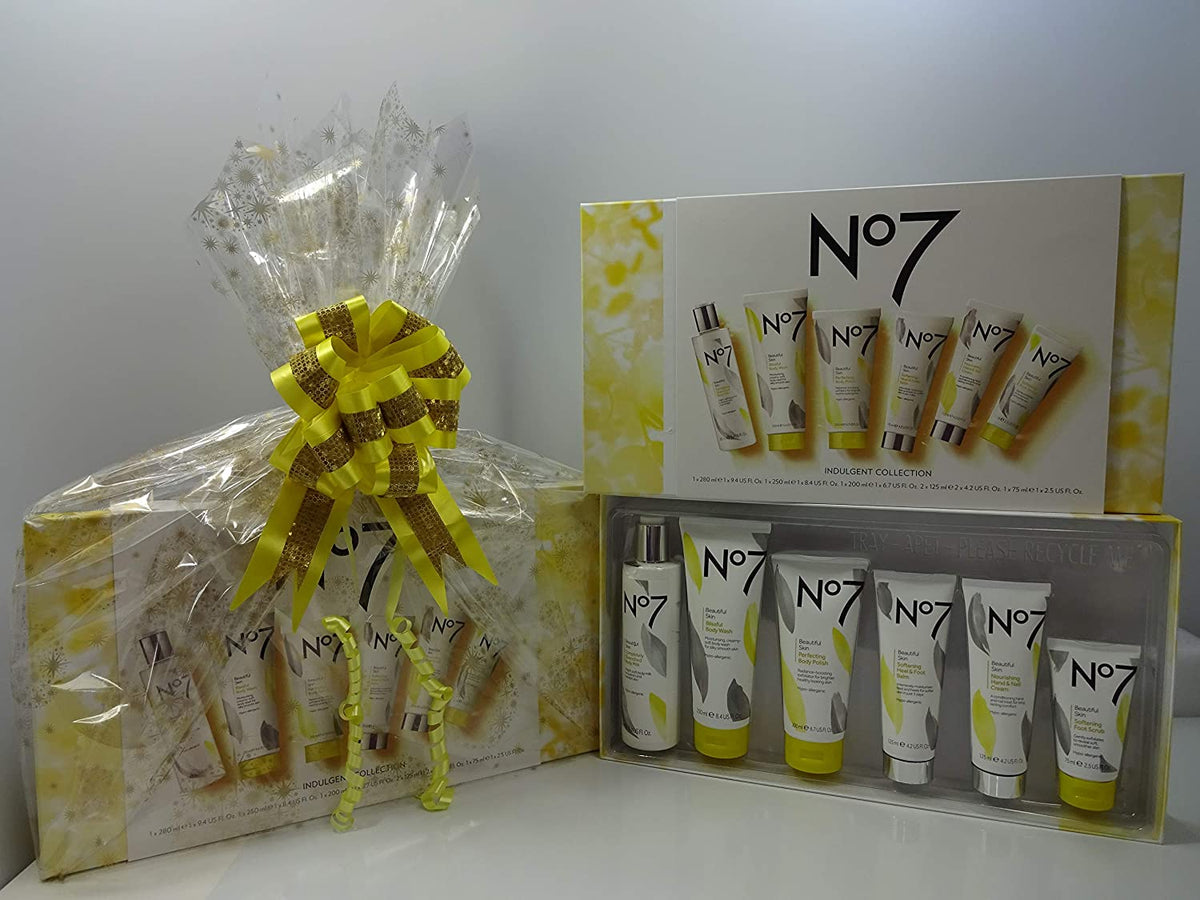 No7 Indulgent Collection Skincare Gift Set Gift Wrapped Gift Hamper Fo ...
